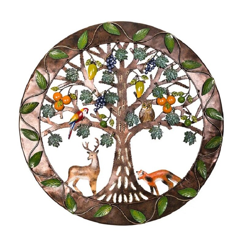 Decor perete, Sunmostar, Metal, Model copac - eMAG.ro