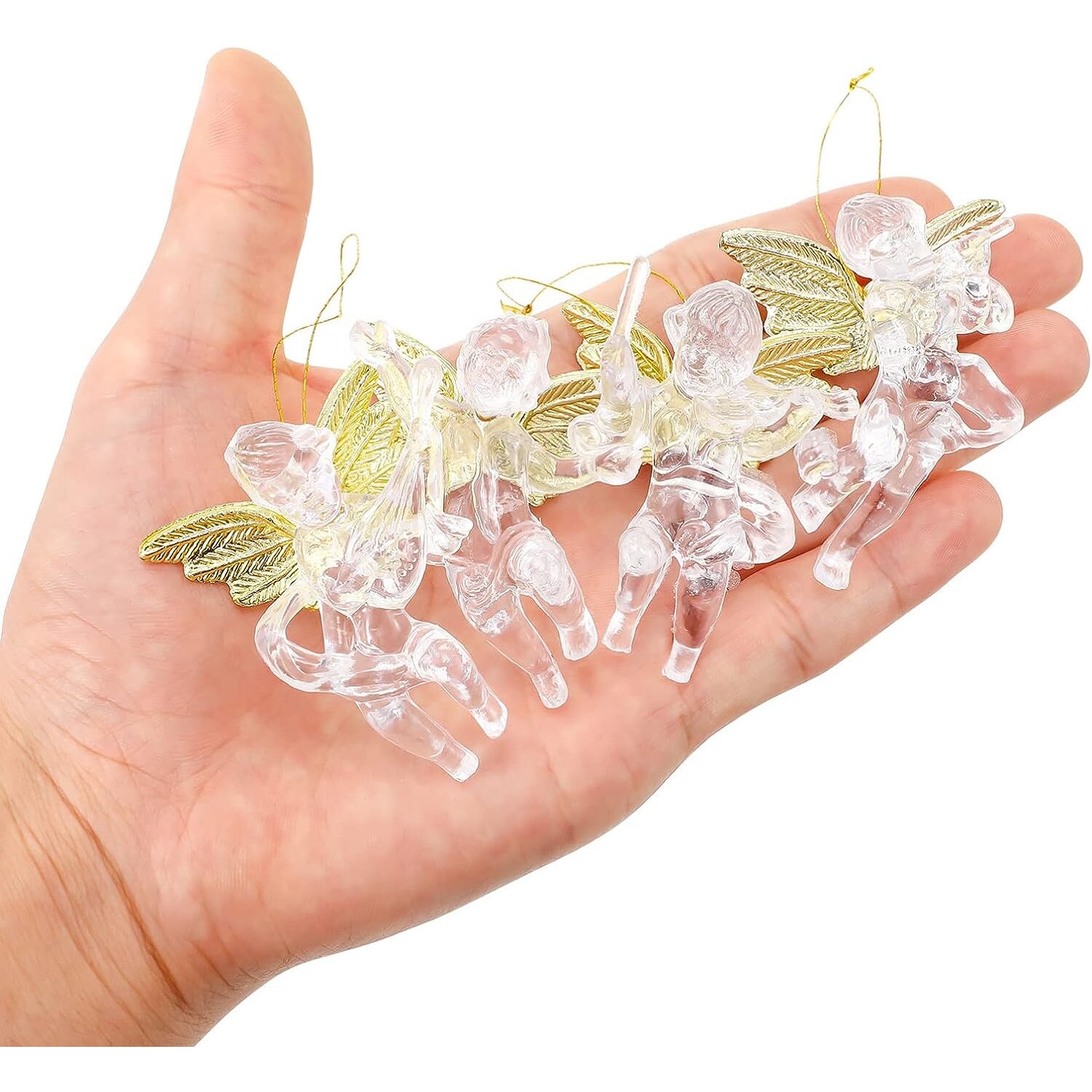 24 globuri in forma de ingeri, Sunmostar, Acril, Transparent - eMAG.ro