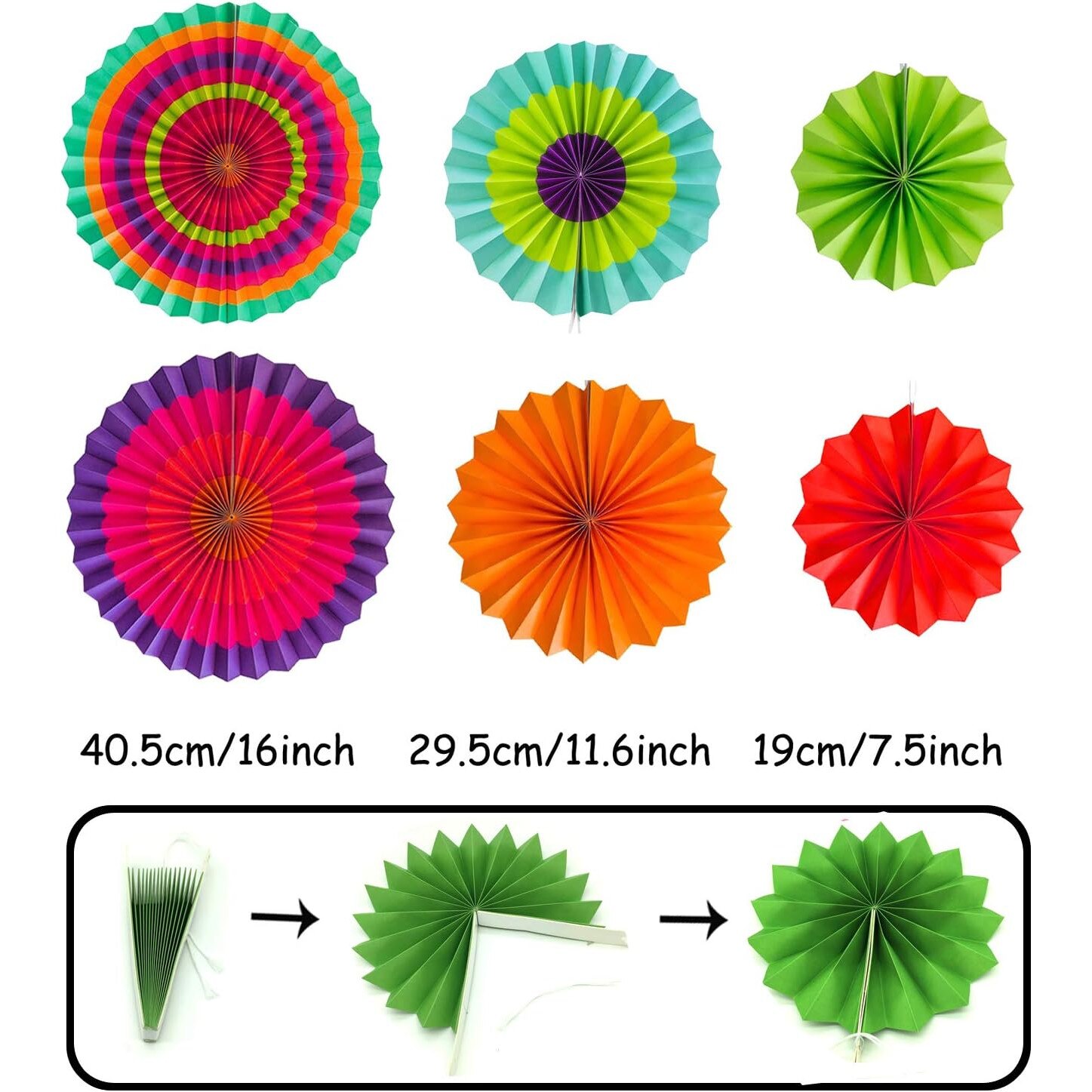 Set 20 decoratiuni pentru petreceri, Sunmostar, Hartie, Multicolor - eMAG.ro