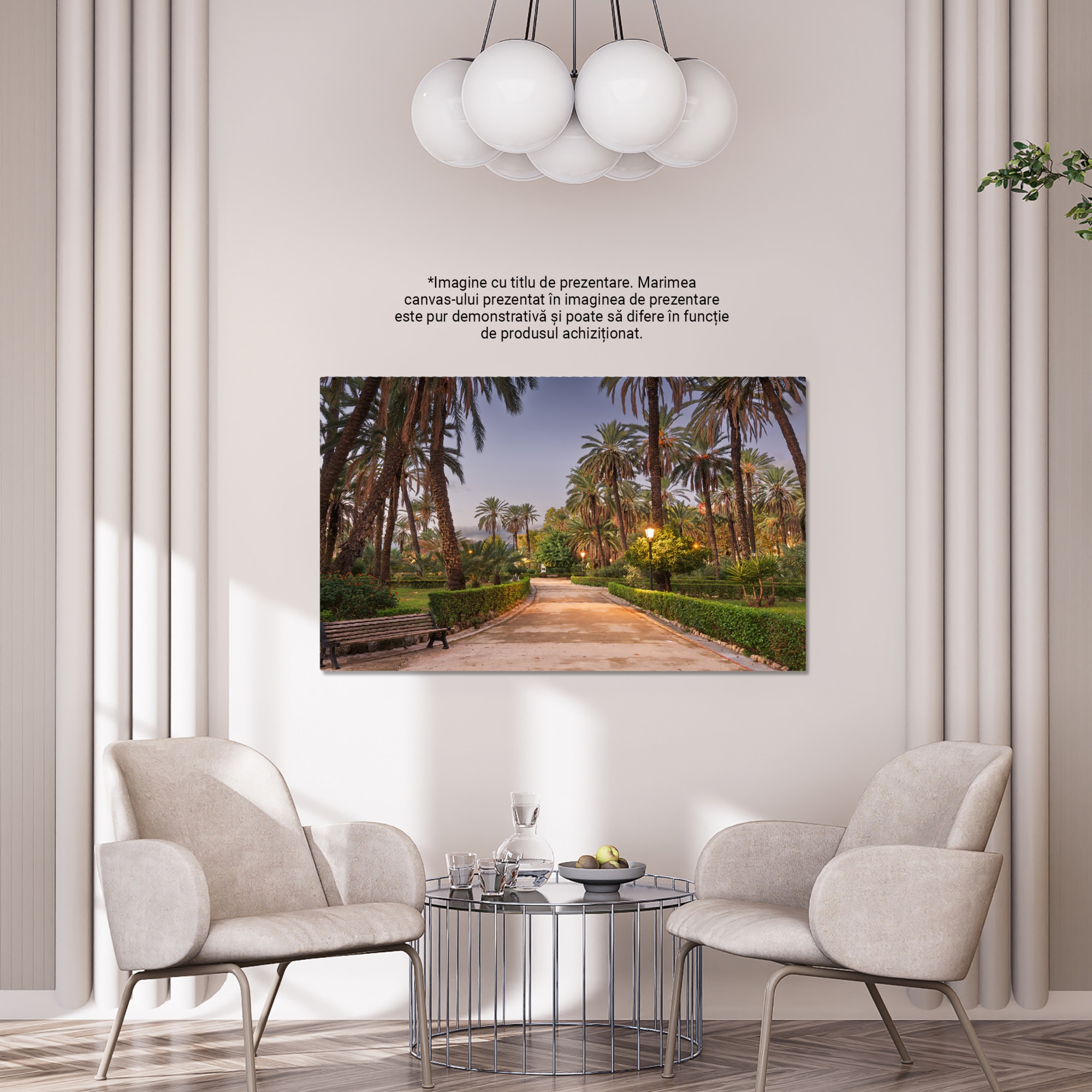 Vászonkép - Reggel az olasz kertben - Csendes kilátás Toszkánából ...