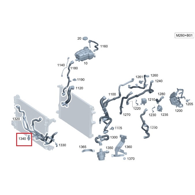 Expanziós szegecsbilincs radiátorelemek rögzítéséhez, Mercedes-Benz ...