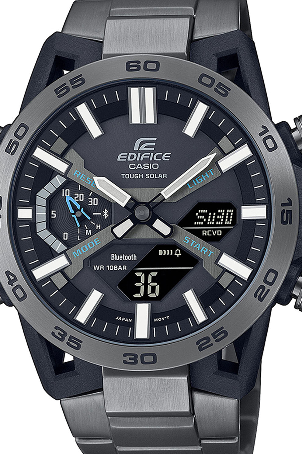 Casio, Ceas cronograf de otel inoxidabil, gri hematit - eMAG.ro