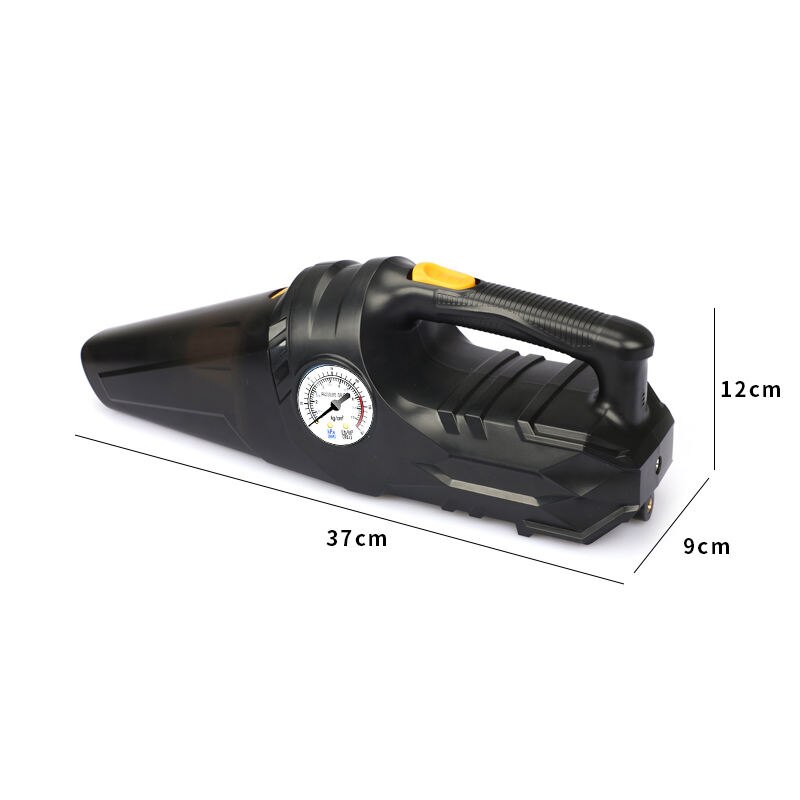 Hordozható autós porszívó integrált kompresszorral, 2 az 1-ben, 12V ...