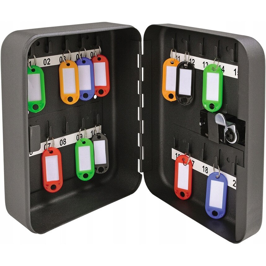 Dulap pentru 20 brelocuri cu etichete, Multicolor, 22 x 16 x 7,5 cm ...