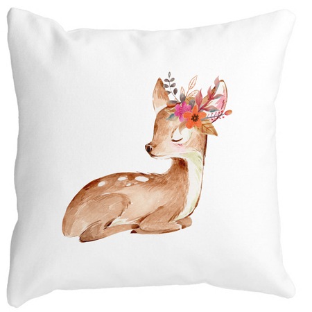 Fata de Perna, Pui de Caprioara, Alba, Mata, 40x40 cm - eMAG.ro