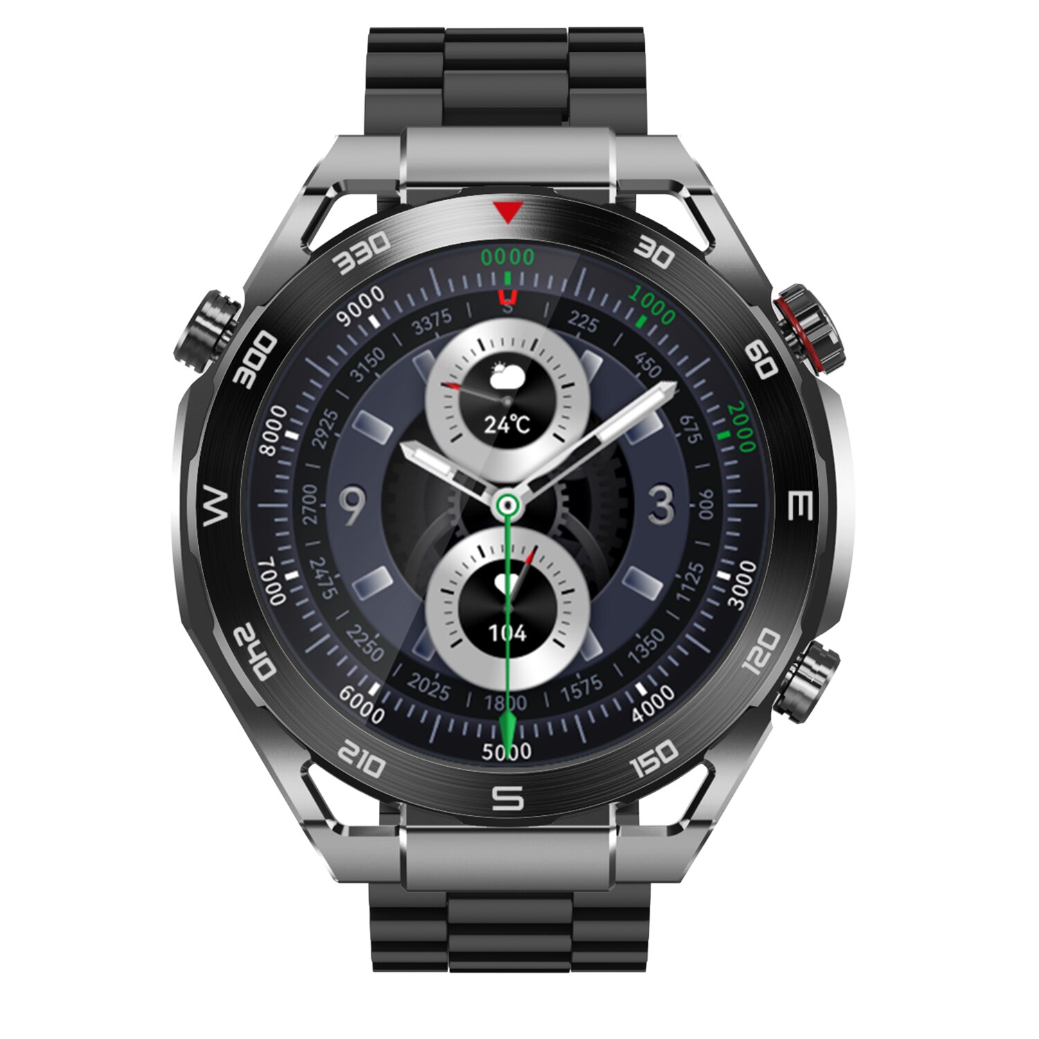 Ceas smartwatch si 3 bratari incluse POKKO®WATCH, apel BT, 1.52 ...