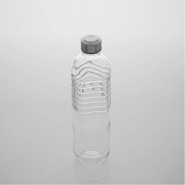 Recipient din sticla pentru bauturi, cu capac filetat, Transparent, 1 ...