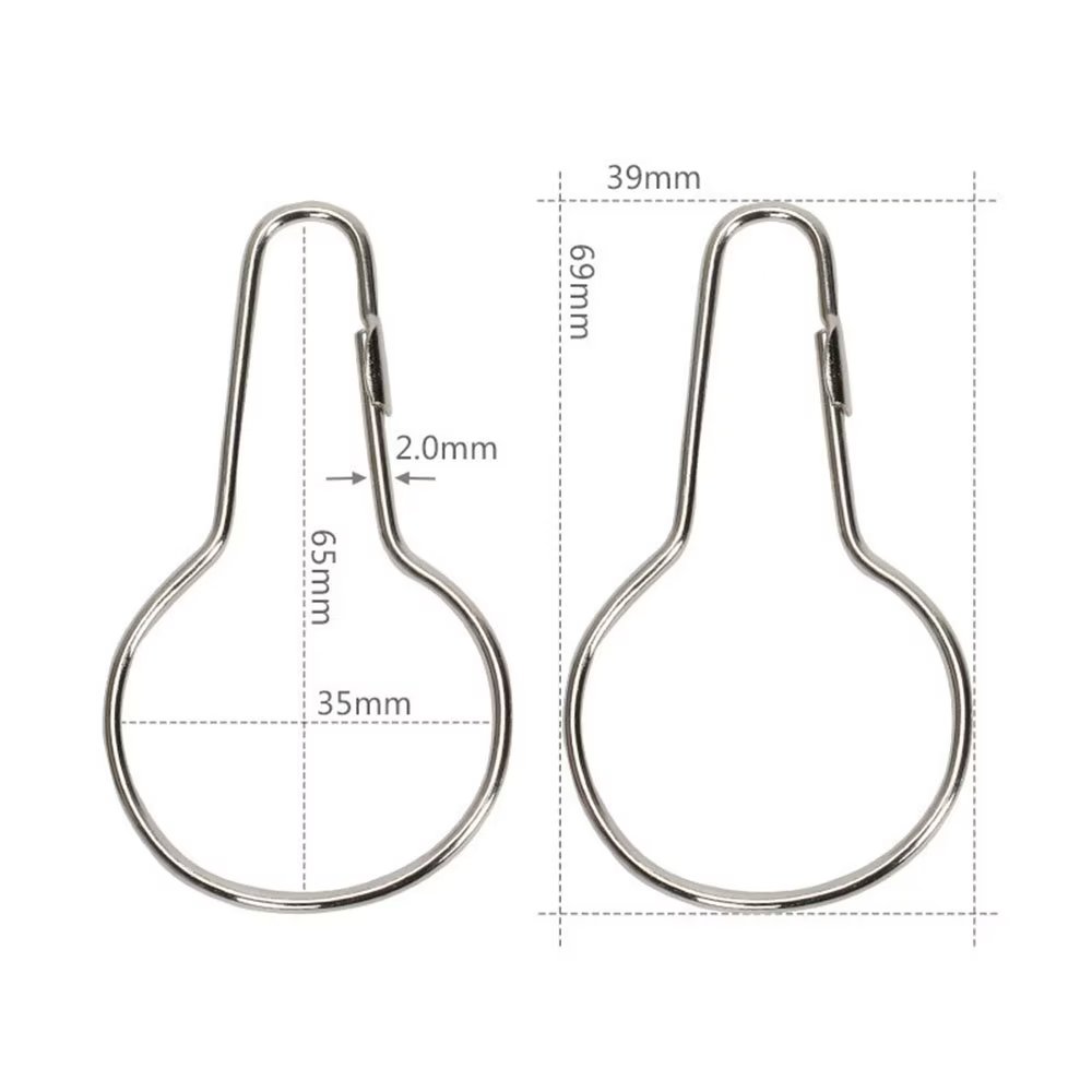 Set 50 carlige pentru perdele, Inox, Argintiu - eMAG.ro