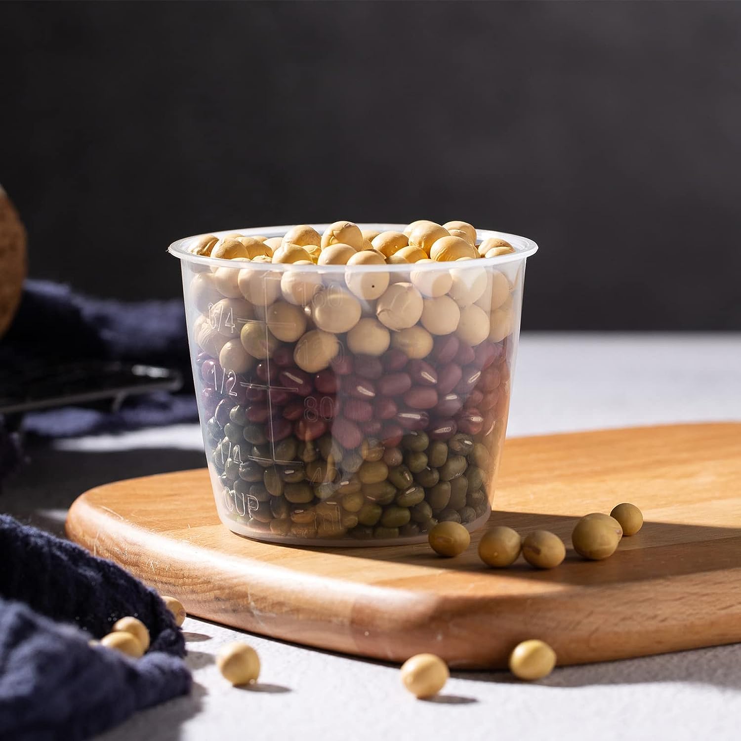 Set 5 cani gradate, Plastic, Transparent - eMAG.ro