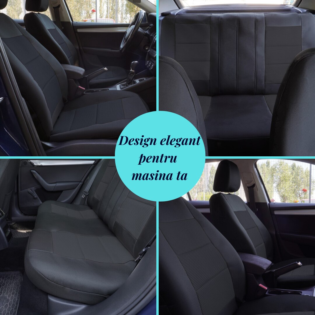 Set huse scaune auto SMARTIC®, Premium Lux, 11 piese, compatibile cu ...
