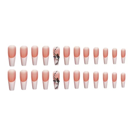 Set 24 tipsuri pentru unghii, LLWL, Plastic, Roz/Alb - eMAG.ro