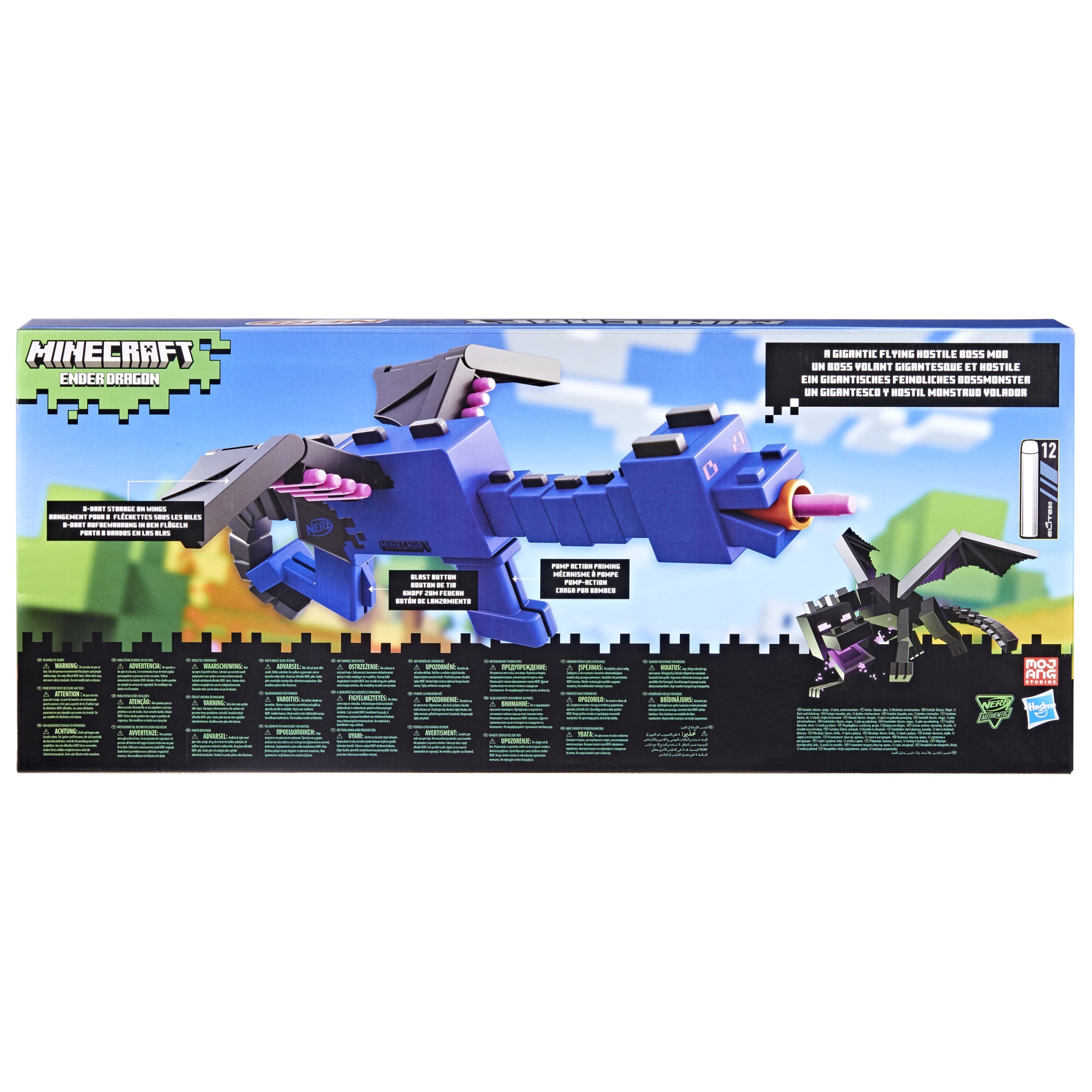 Blaster Nerf Minecraft - Ender Dragon, 12 lövedék - eMAG.hu