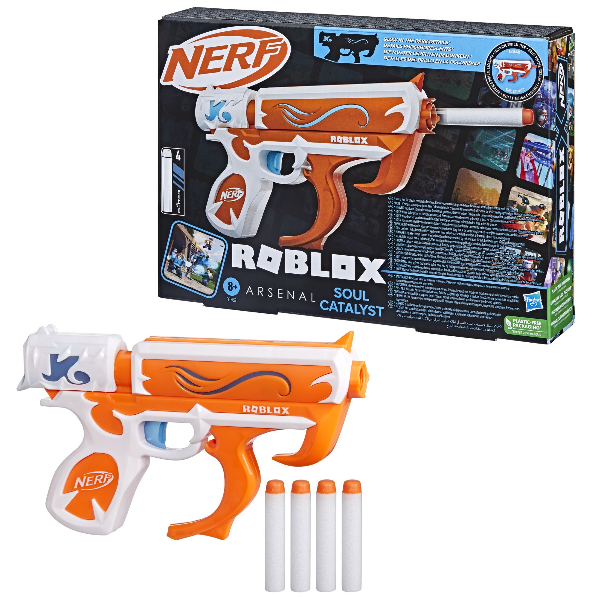 Blaster Nerf Roblox - Arsenal Soul Catalyst, 4 proiectile - eMAG.ro