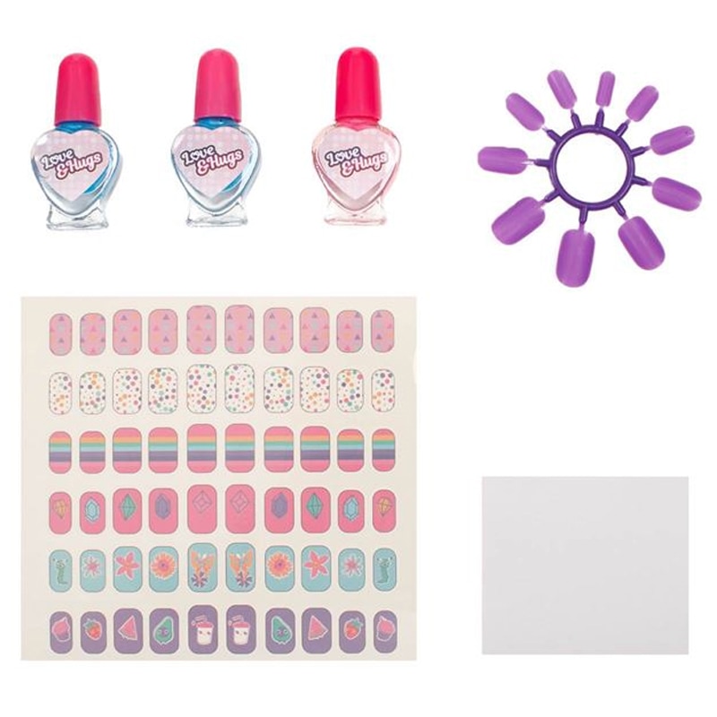 Set joaca manichiura pentru copii, oja si autocolante, ATU-087439 - eMAG.ro