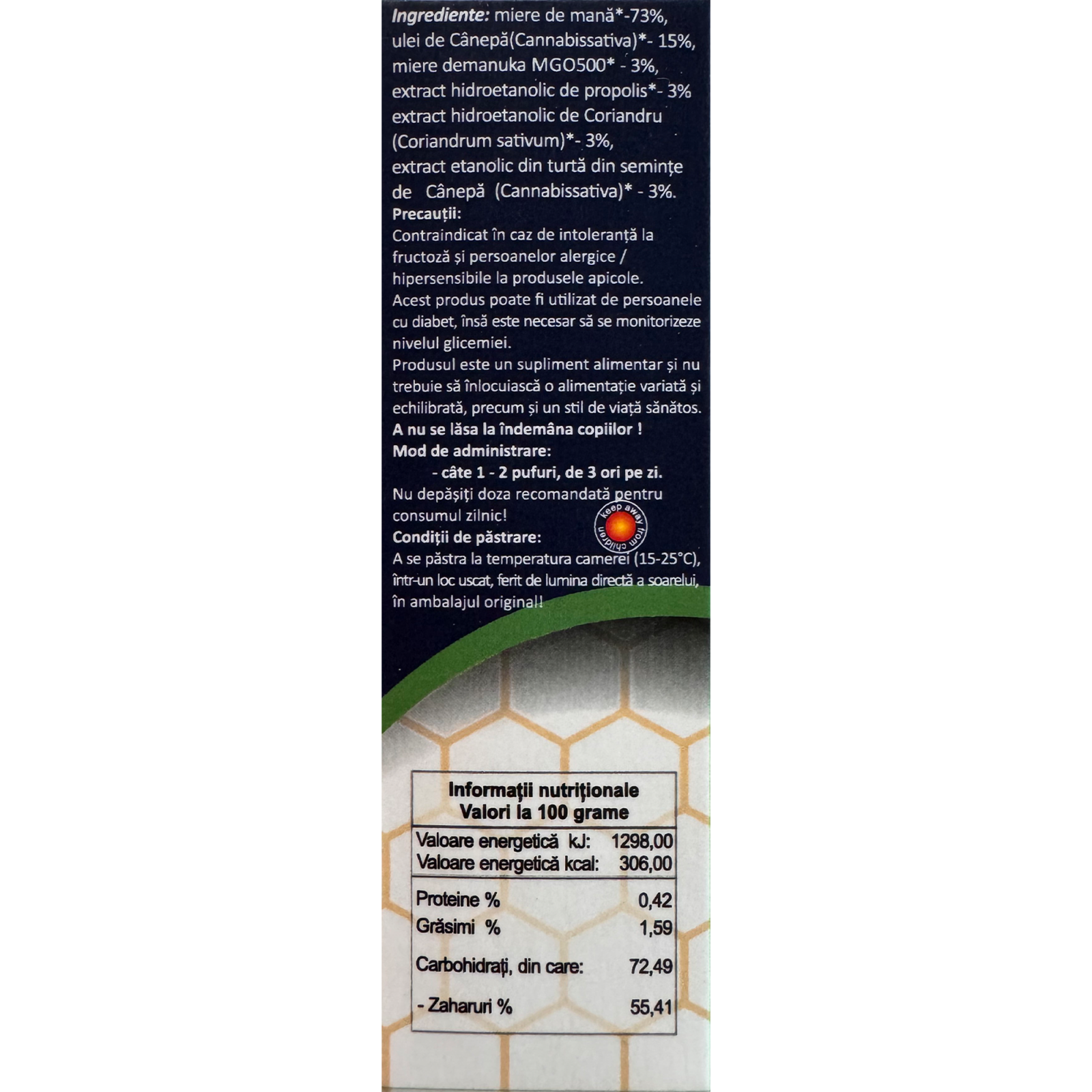 Supliment alimentar, Bio Brain Booster, Honeydew Manuka Honey Blend MGO ...