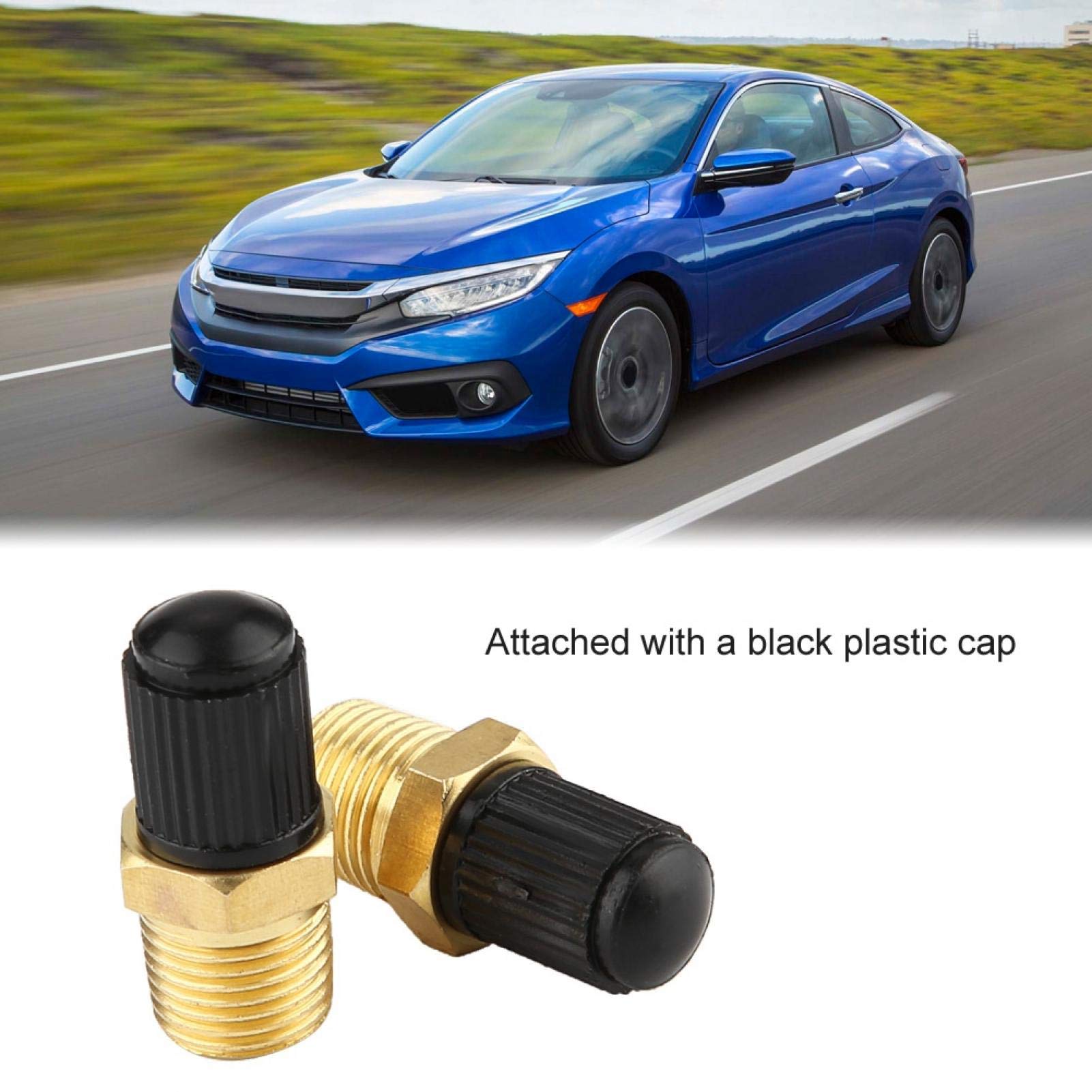 2 Supape de aer pentru masina, Sunmostar, Cupru, Auriu/Negru - eMAG.ro