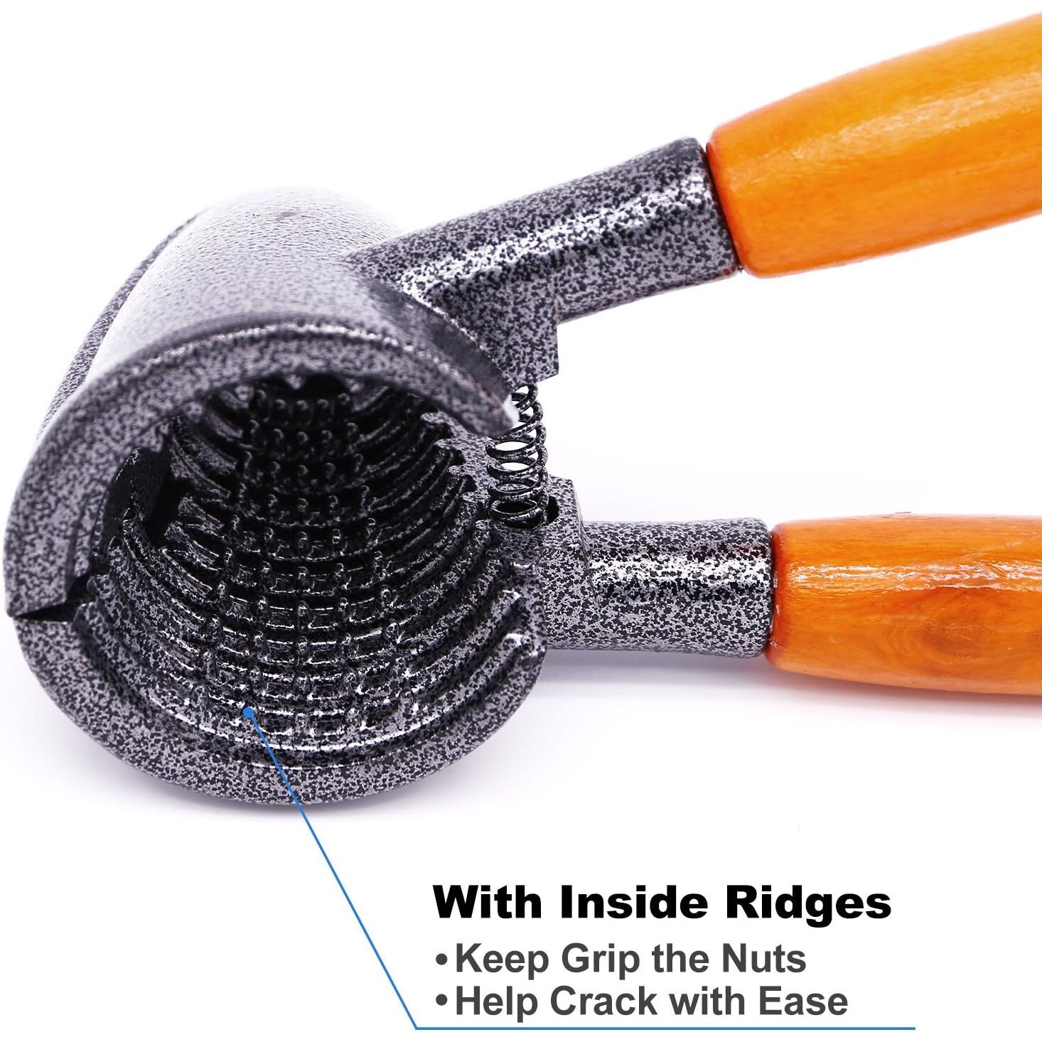 Spargator de nuci, Sunmostar, Aluminiu/ Lemn, 6.89 inchi, Maro/ Negru ...