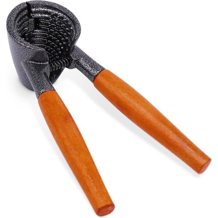 Spargator de nuci, Sunmostar, Aluminiu/ Lemn, 6.89 inchi, Maro/ Negru ...