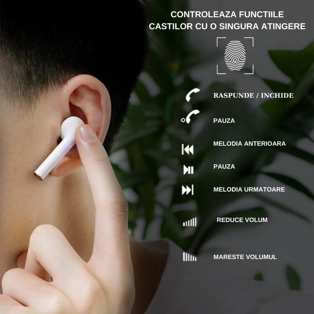 Casti Wireless, Compatibilitate Universala cu Samsung, Iphone, Cutie cu ...