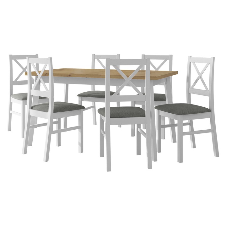 Set mobila bucatarie AL011 Masa extensibila Harry 80 x 140/180 V 6x ...