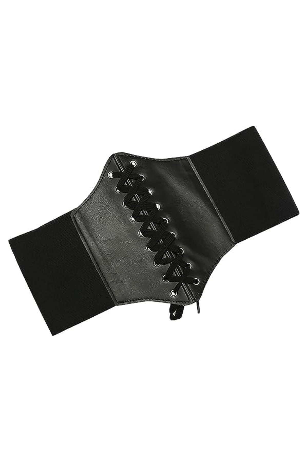 Corset elastic vintage, Zola®, piele ecologica, 70-85 cm, negru - eMAG.ro