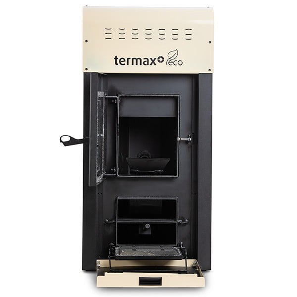 Pachet termosemineu pe peleti Termax Kamin ECO, 25 kW, cu agent termic ...