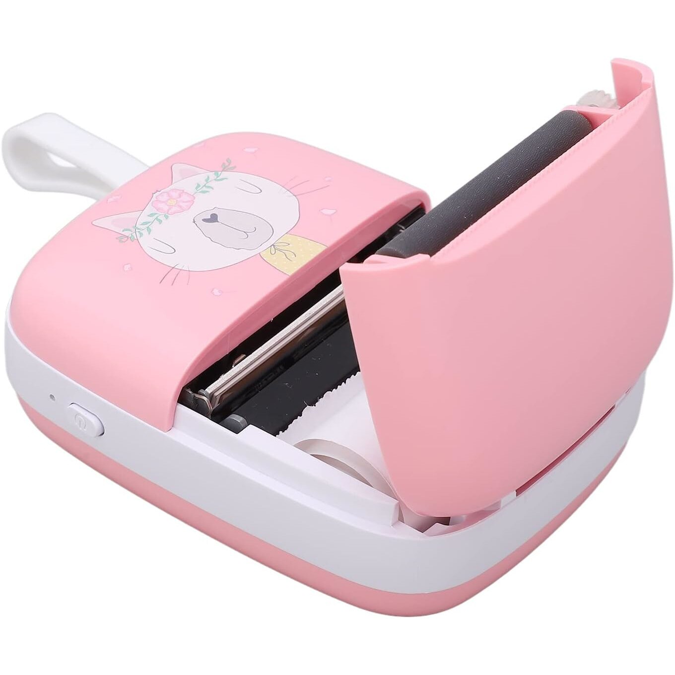 Imprimanta termica portabila, 55x30 mm, 1000mAh, roz, Bluetooth ...