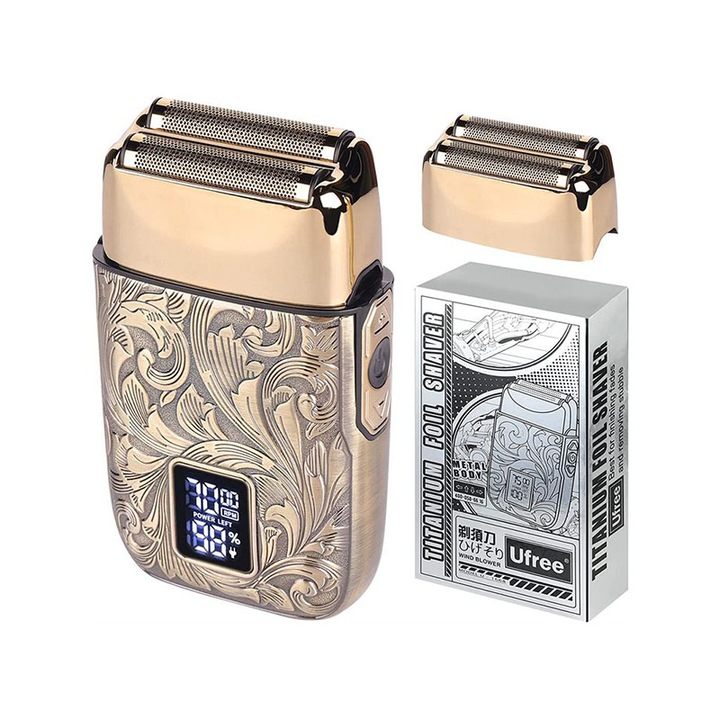 Aparat de ras electric pentru barbati, Sunmostar, Auriu - eMAG.ro