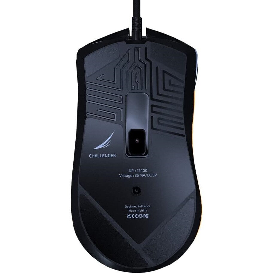 Mouse Challenger USB RGB Gamer, FlowUP, 7 butoane programabile, Senzor ...