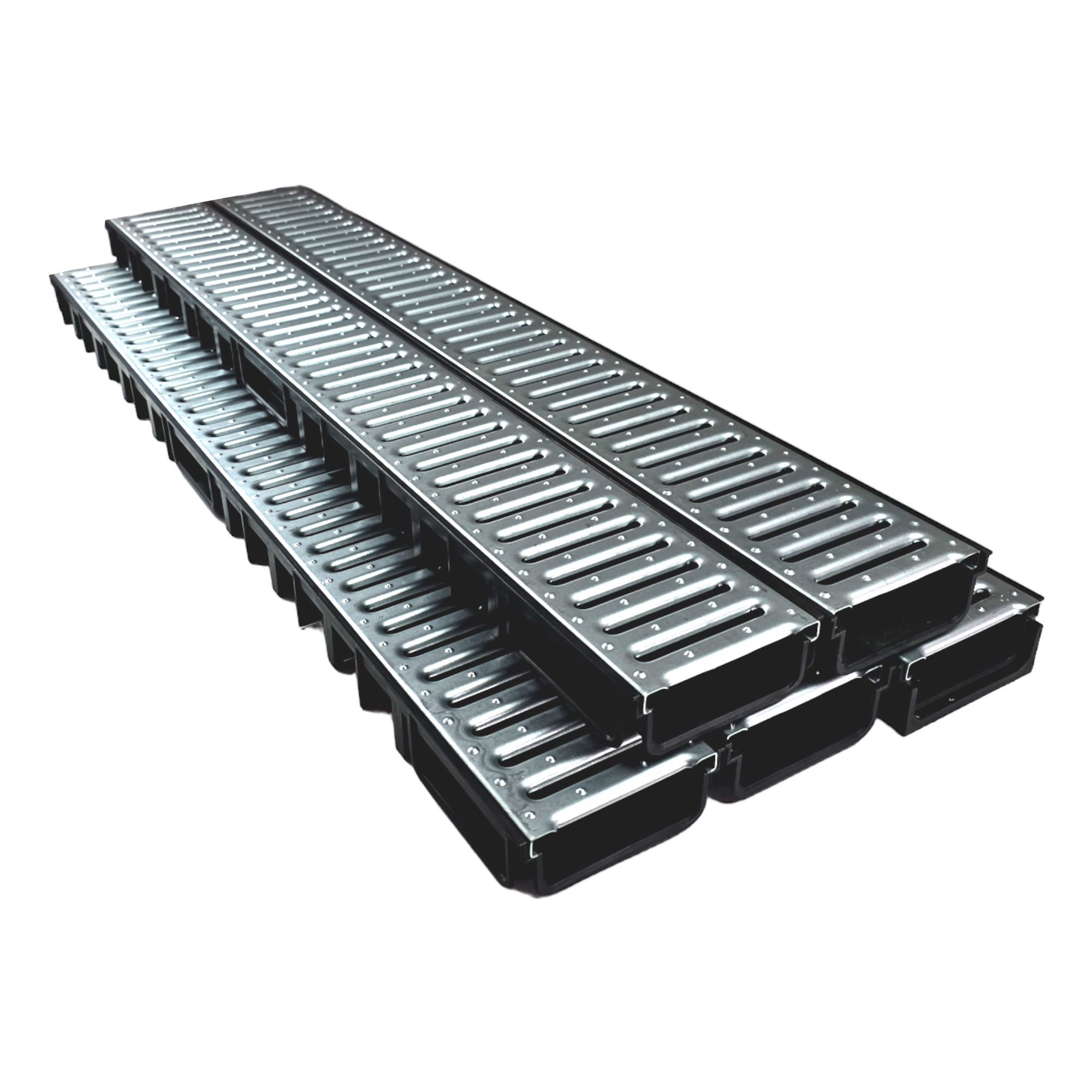 Set 5 rigole PP cu inaltime redusa H=50, gratar otel zincat, A15 ...