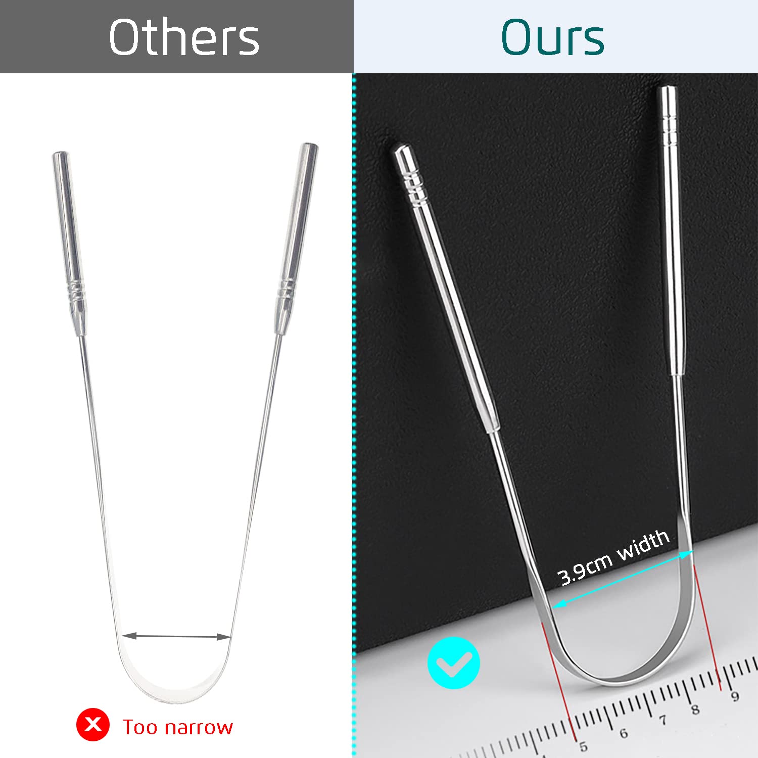 Racleta pentru limba premium, Sunmostar, Otel, Argintiu - eMAG.ro