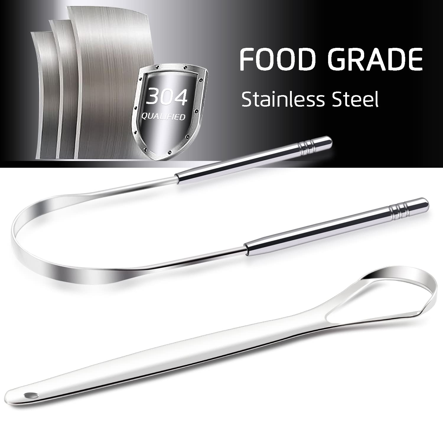 Racleta pentru limba premium, Sunmostar, Otel, Argintiu - eMAG.ro