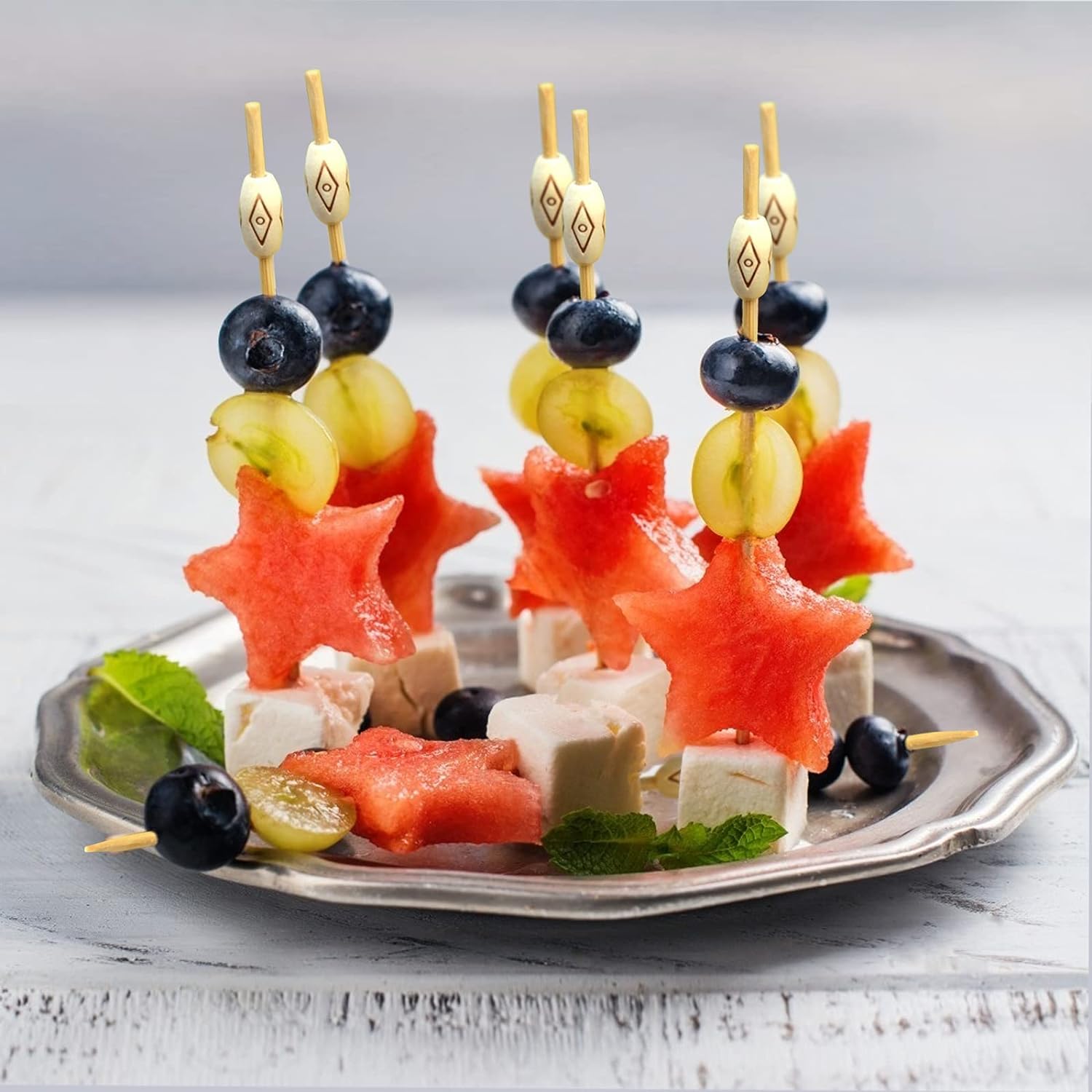 Set 100 scobitori aperitiv, Sunmostar, Lemn, Maro - eMAG.ro