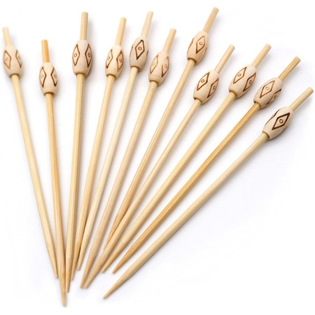 Set 100 scobitori aperitiv, Sunmostar, Lemn, Maro - eMAG.ro