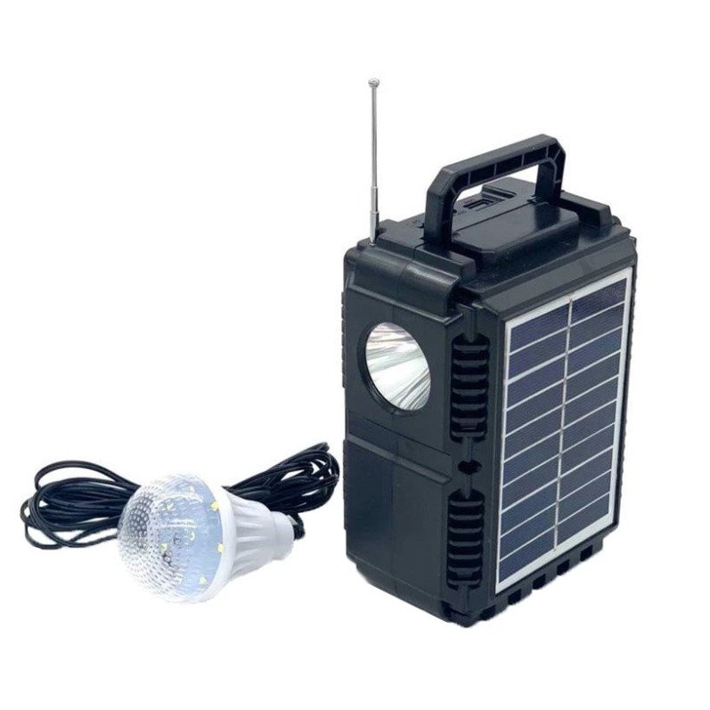 Kit solar GD-8079, Sistem iluminare cu panou solar, 1 bec LED SMD ...