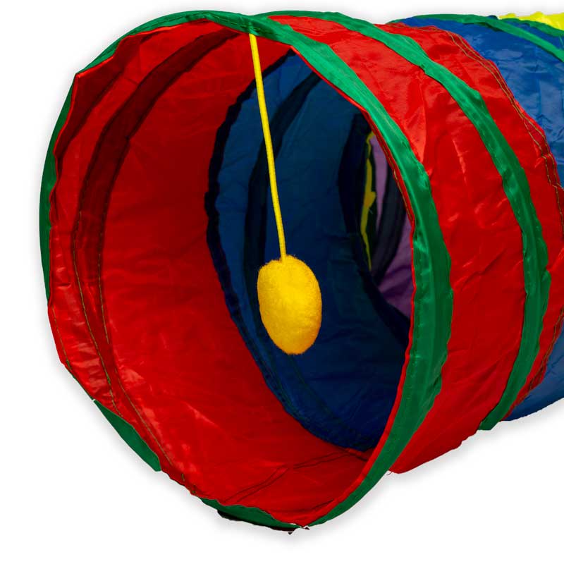 Tunel Circus Simplu pentru pisici, Sarsaila, multicolor, 120 cm - eMAG.ro
