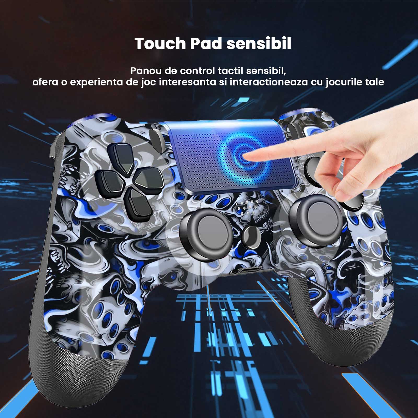 Controller wireless, Sundiguer, Bluetooth, Compatibil cu PS4/PS4 Pro ...