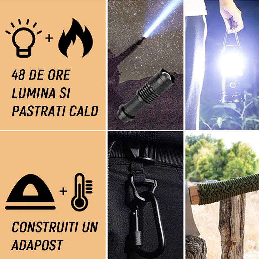 Kit de urgenta camping all-in-one, Vaxiuja, Incorporat o varietate de ...