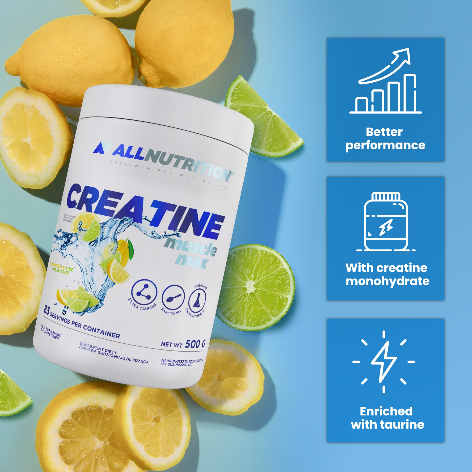 Creatina, Allnutrition Muscle Max, Lamaie, 500g - eMAG.ro