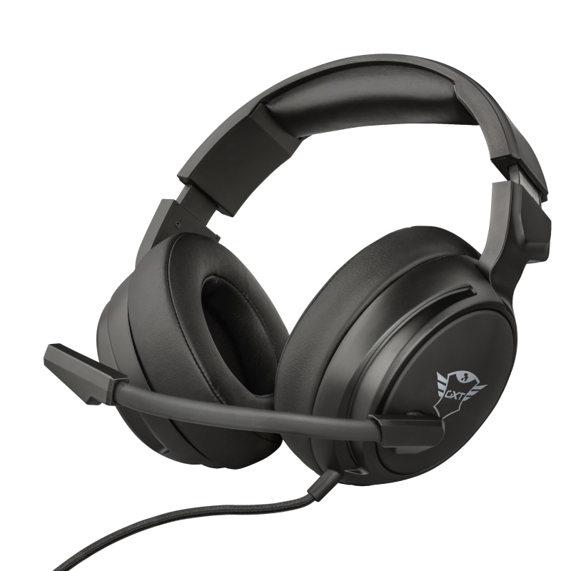 Casti gaming, Trust, Cu fir, Microfon, Negru - eMAG.ro