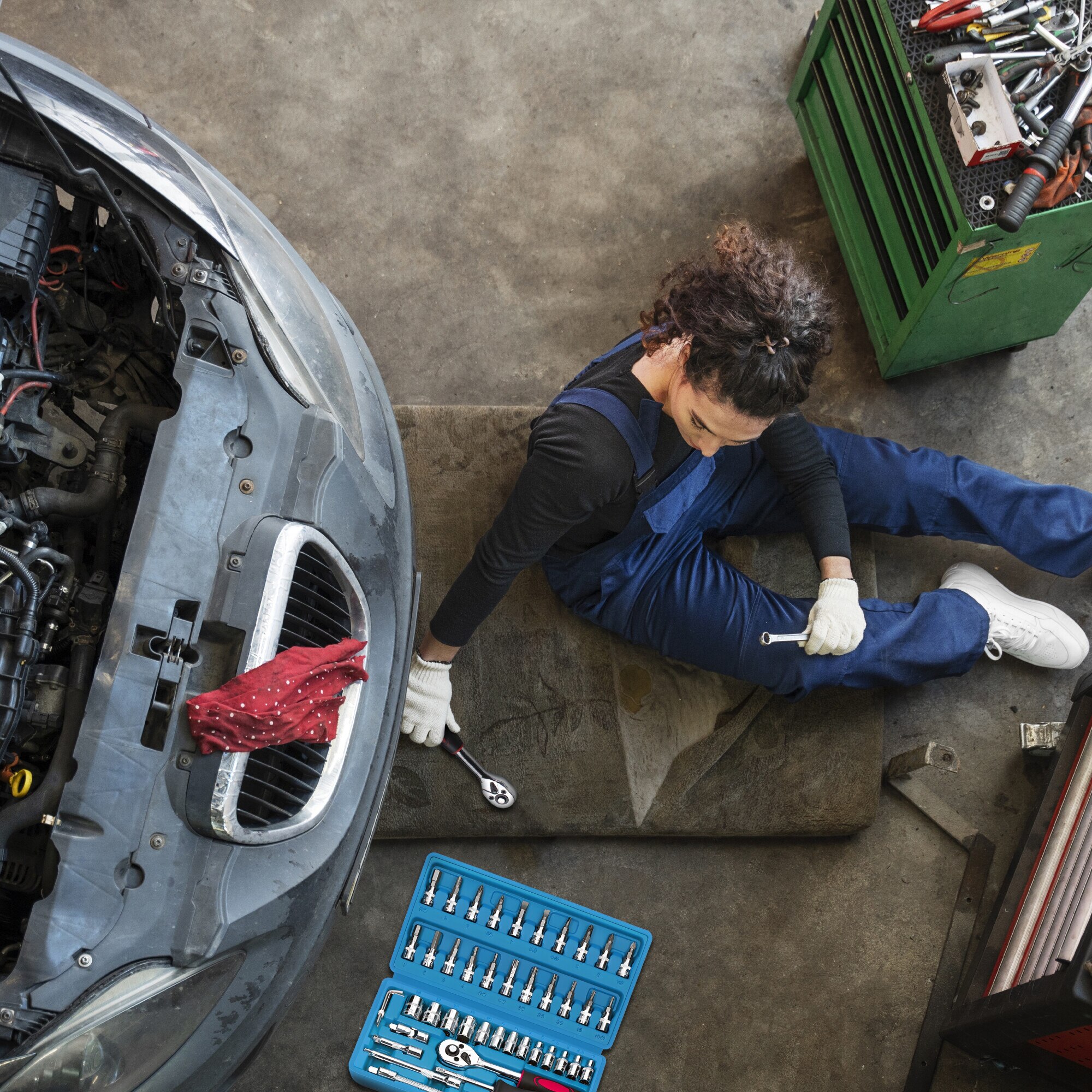 Trusa Scule Reparat Masini, Uz Caznic Si Auto, Tubulare, Prelungitoare ...