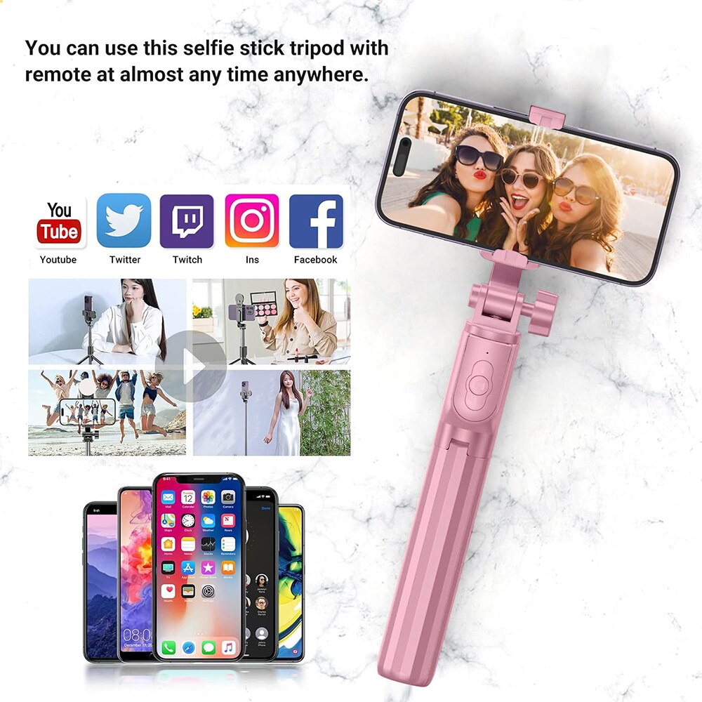 Selfie Stick, Ronyes® cu telecomanda si trepied, fara fir, Bluetooth ...