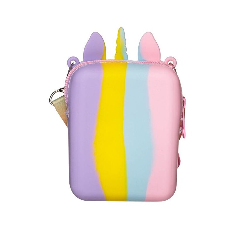 Poseta model Unicorn colorat, Silicon, pentru copii, 8x4x11 cm, ATU ...