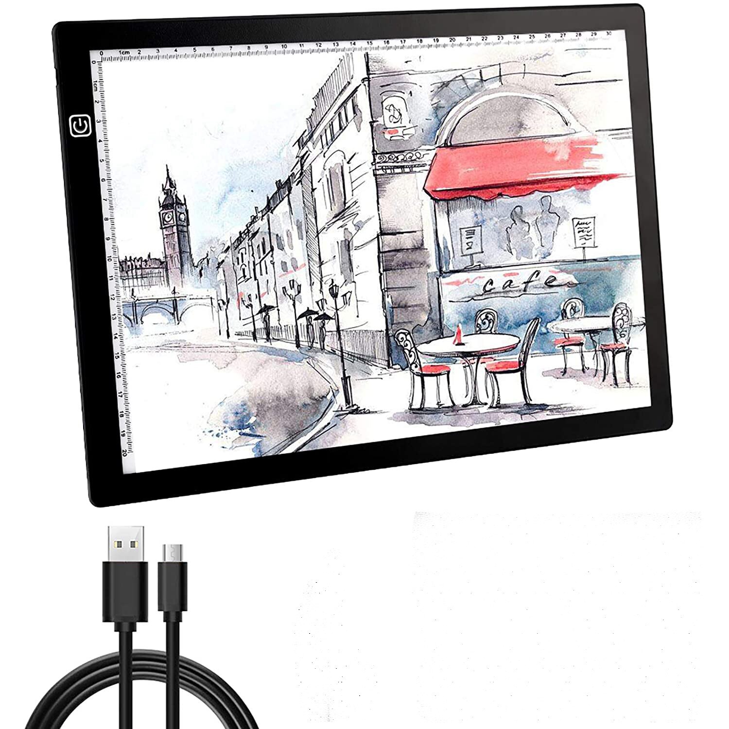 Tableta desen, JeiibrZui, A4, LED, Negru - eMAG.ro
