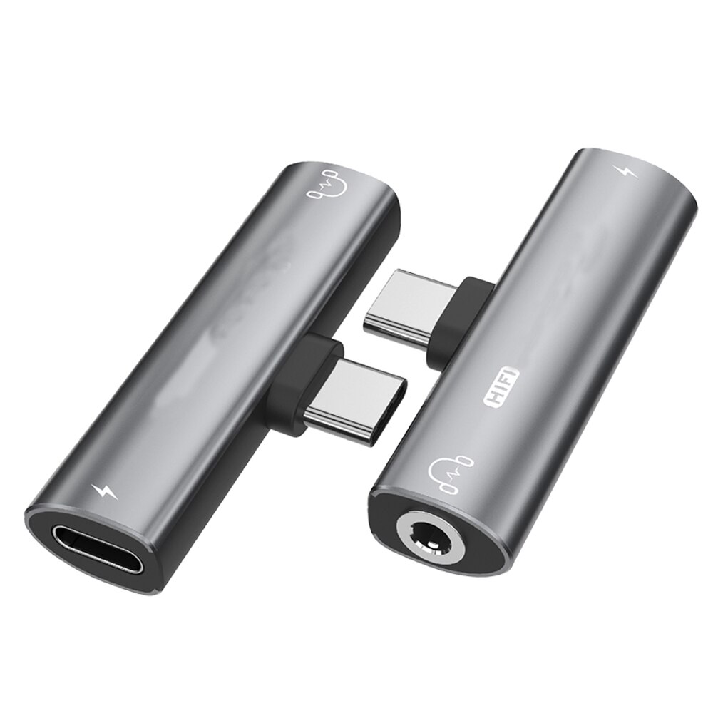 Set 2 adaptoare telefon, JeiibrZui, USB-C/Jack 3.5mm, Argintiu - eMAG.ro