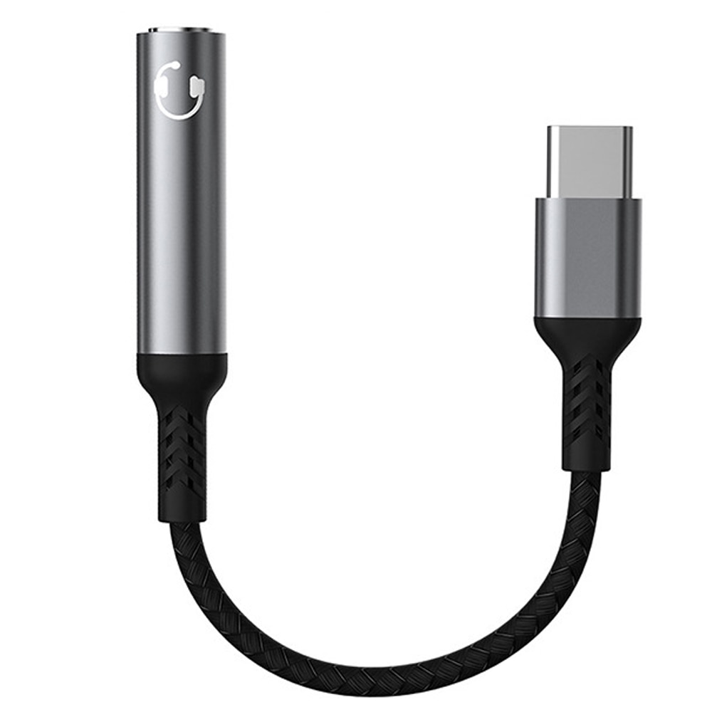 Adaptor telefon, JeiibrZui, USB-C/Jack 3.5mm, Negru/Gri - eMAG.ro