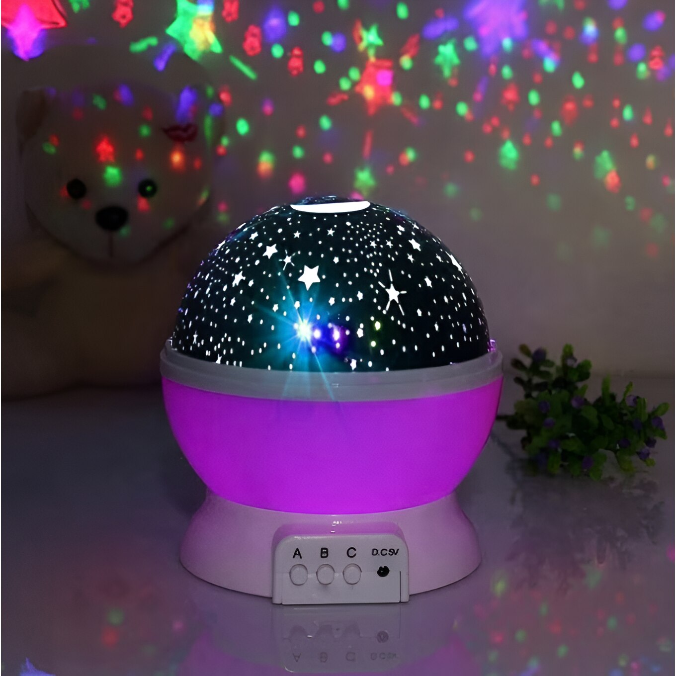 Lampa de Veghe pentru Copii cu Proiectii de Stele si Luna, Functie de ...