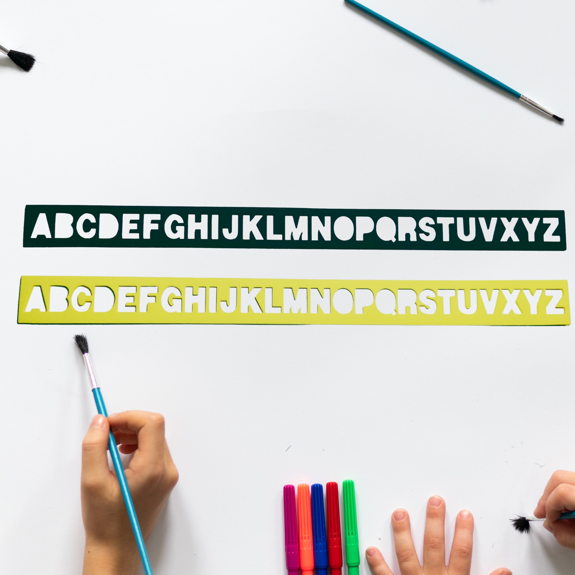 Set Sabloane Litere Alfabet din Spuma, Multicolor, pentru Creatie ...