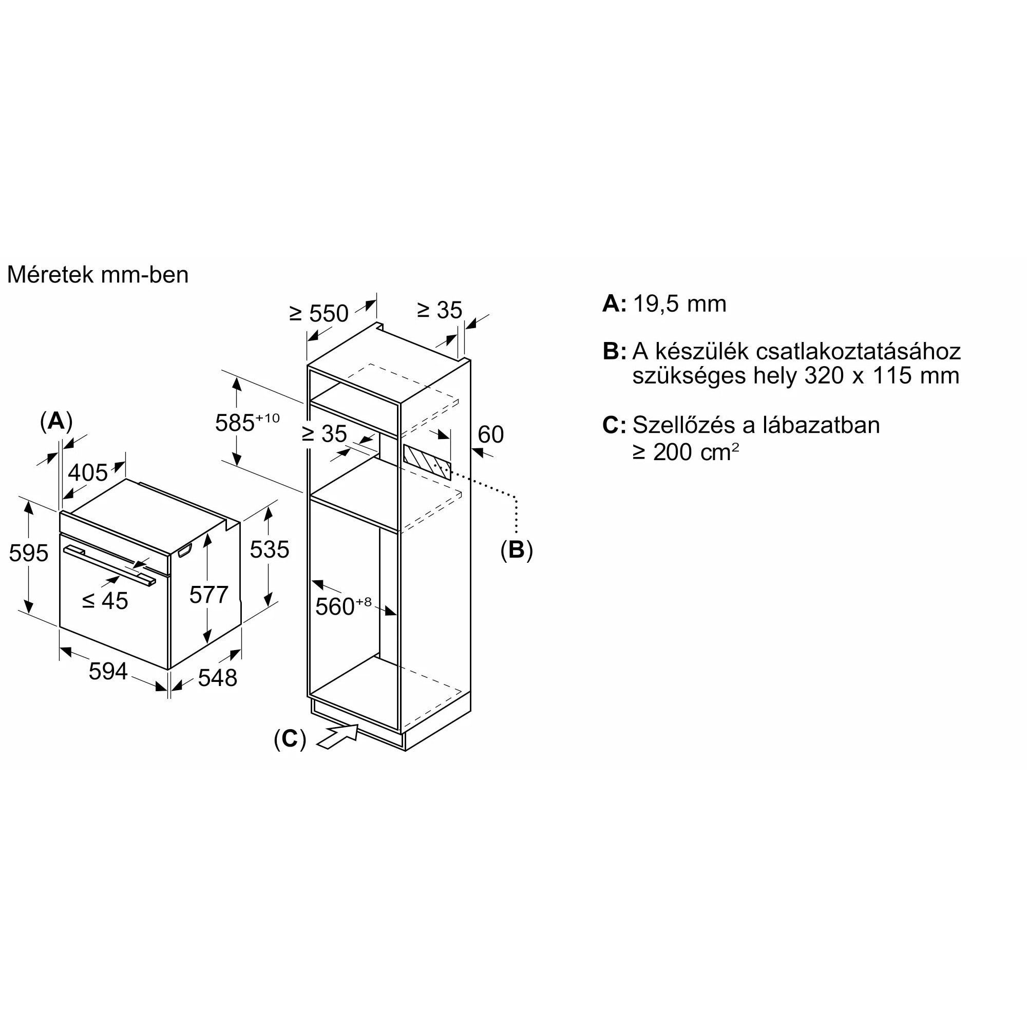 Bosch HMG778NB1 Serie 8 Beépíthető sütő mikrohullámmal, 67l, 20 sütési ...