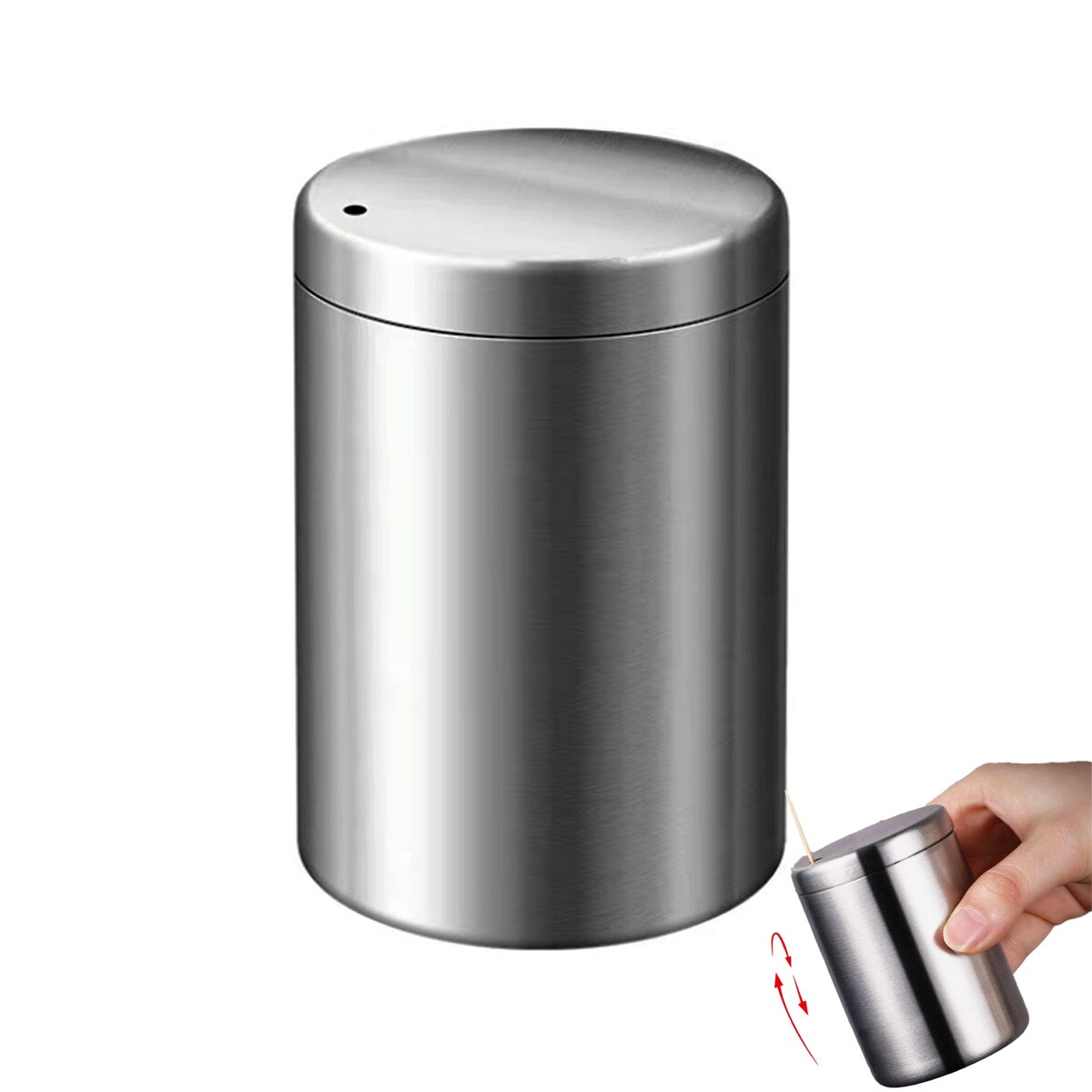 Dispenser pentru scobitori, Longziming, Inox, Argintiu - eMAG.ro